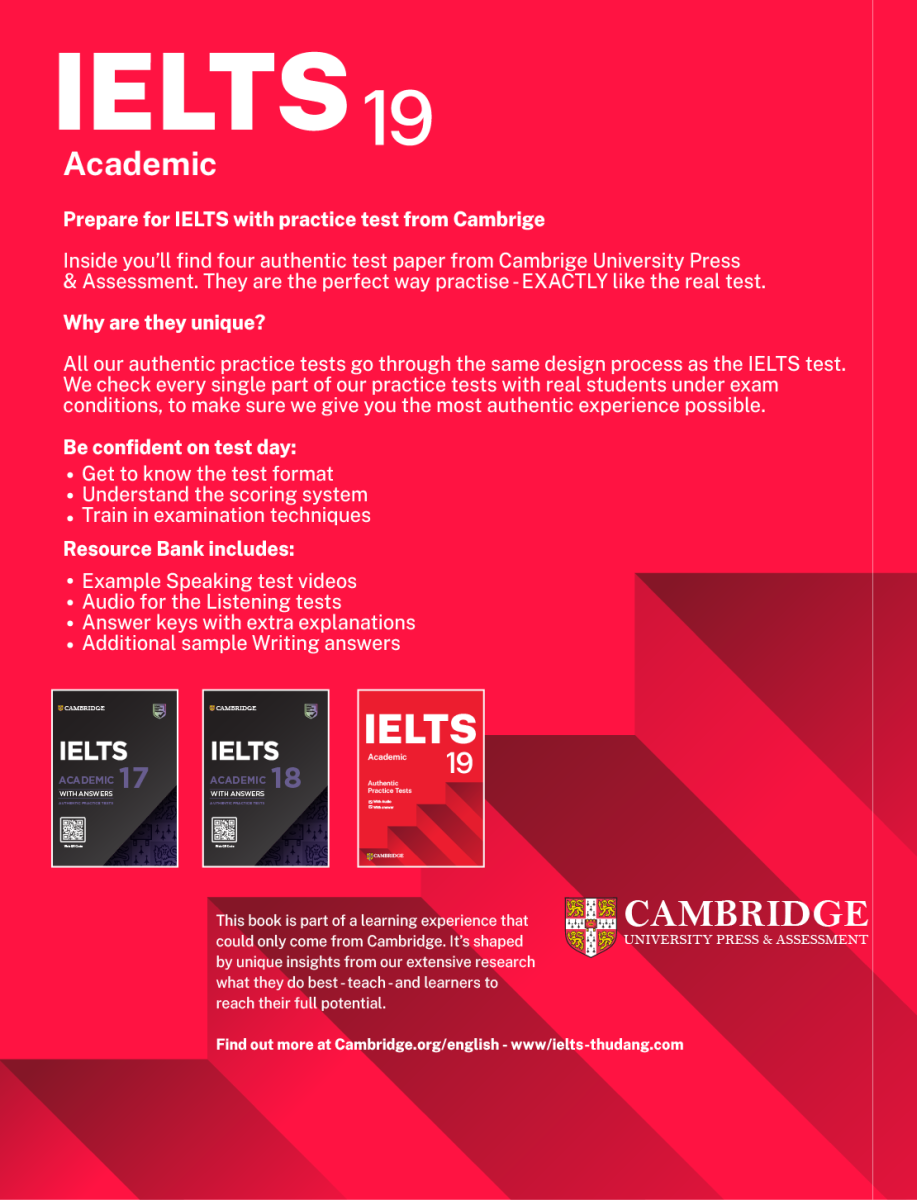 CAMBRIDGE IELTS 19 – 2024 [ DOWNLOAD MIỄN PHÍ]
